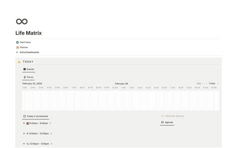 Life Matrix Template Notion Marketplace