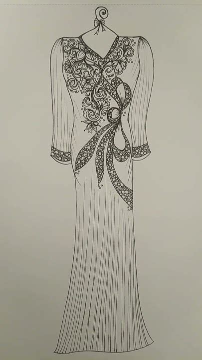 رسم نفنوف أنيق وجميل 🧕👗🌷 Shortsfashion Youtube