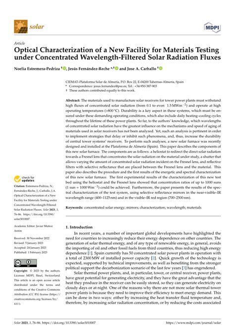 Pdf Optical Characterization Of A New Facility For Materials Testing