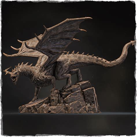 3d Printable South European Dragon Mouth Open By Evox Arts