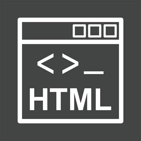 Html Line Inverted Icon 11900920 Vector Art At Vecteezy