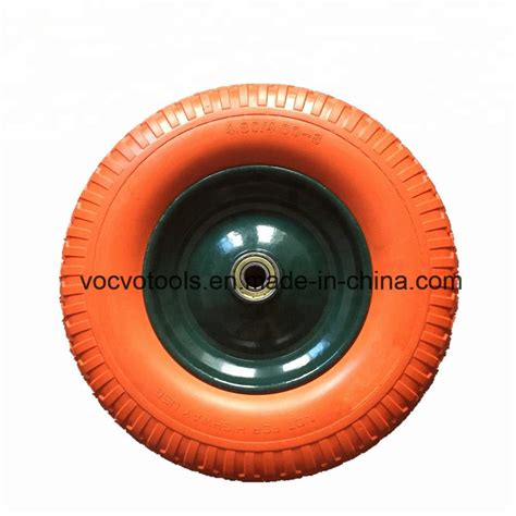 400 8 Flat Free Wheelbarrow Tire400 8 Pu Foam Filled Wheel Wheels