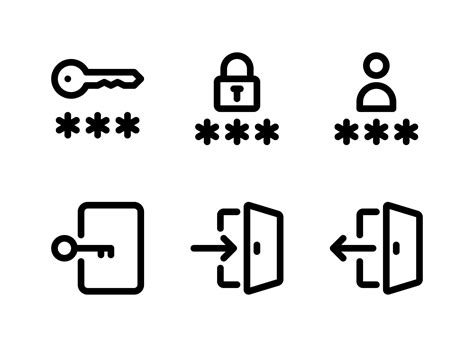 simple set of user interface related vector line icons contains icons