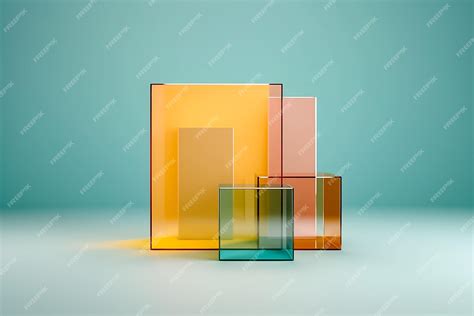 Premium Ai Image Translucent 3d Shapes Evoking Soft Waves Of Color Ai
