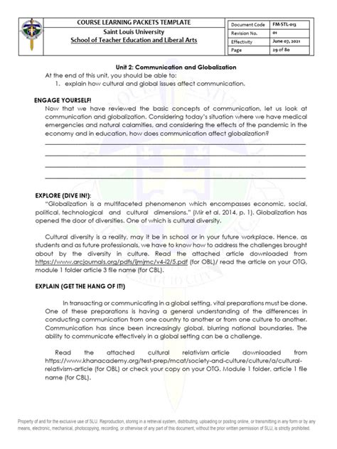 gpcom module 1 unit 2 pdf globalization communication