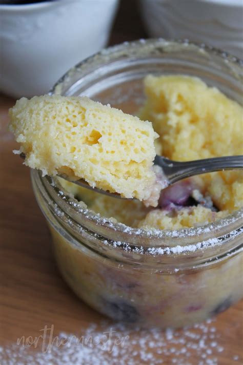 Lemon Blueberry Mug Cake Thm S Keto Gf Northern Nester