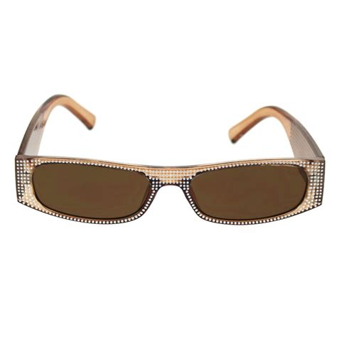 80s Disco Narrow Rectangular Bling Engraving Plastic Pimp Sunglasses Ebay