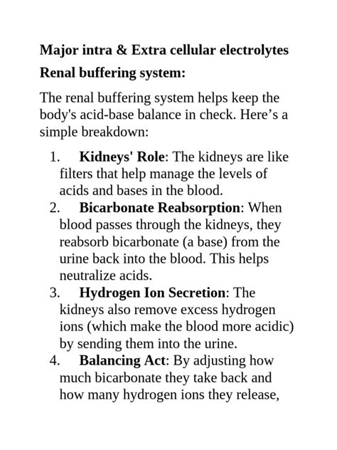 Major Intra Pdf Electrolyte Buffer Solution