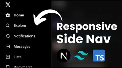 Build X S Responsive Side Nav With Next Js 13 And Tailwind CSS YouTube