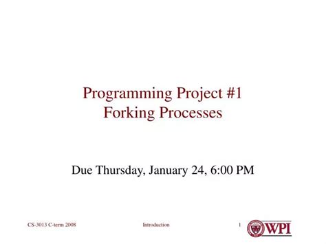 Ppt Programming Project 1 Forking Processes Powerpoint Presentation Id4357203