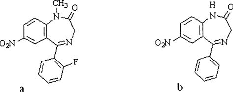 Chemical Structure Of Flunitrazepam A And Nitrazepam B Download Scientific Diagram