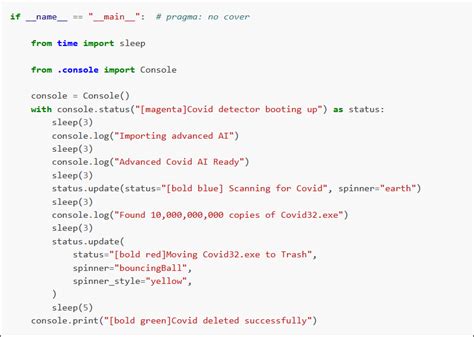 Using The Python Rich Library To Display Status Indicators Open