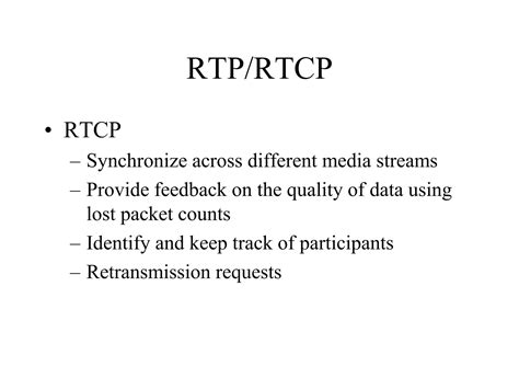 Rtp Rtcp Ppt