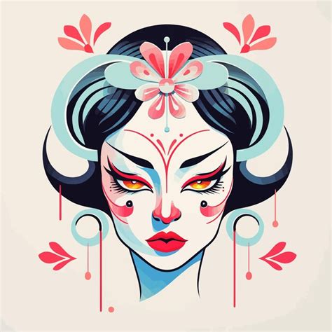 Premium Vector Geisha Girl