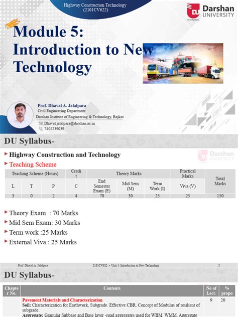 2101cv622 Module 5 Introduction To New Technology Pdf Road Surface Concrete