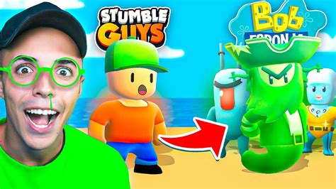 PASÉ de NOOB a SKINS BOB ESPONJA en 24 HORAS STUMBLE GUYS YouTube