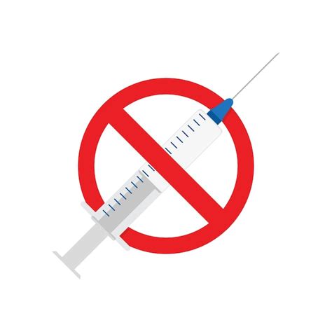 Nenhum Tiro Plano De Seringa De Droga Seringa Vermelha No Fundo