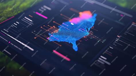 Digital Usa Map With Data Network And Glowing Lines Technology And Connectivity Premium Ai