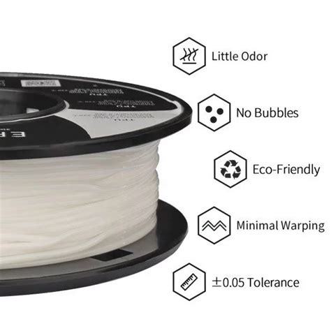 ERYONE 1 75mm Wit TPU 3D Printerfilament Voor Verbluffende 3D Prints