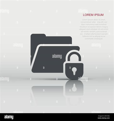 Files Folder Permission Icon In Flat Style Document Access Vector