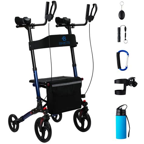 Buy BRISTII Upright Walkers for Seniors with Seat and Armrest, All ...