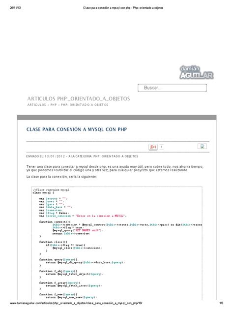 php clase conexion pdf sql php
