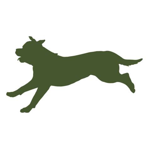 Diseño PNG Y SVG De Silueta Verde De Un Perro Corriendo Para Camisetas