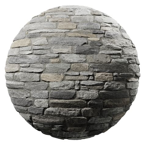 Light Thin Mosaic Old Stone Brick Wall Texture Poliigon