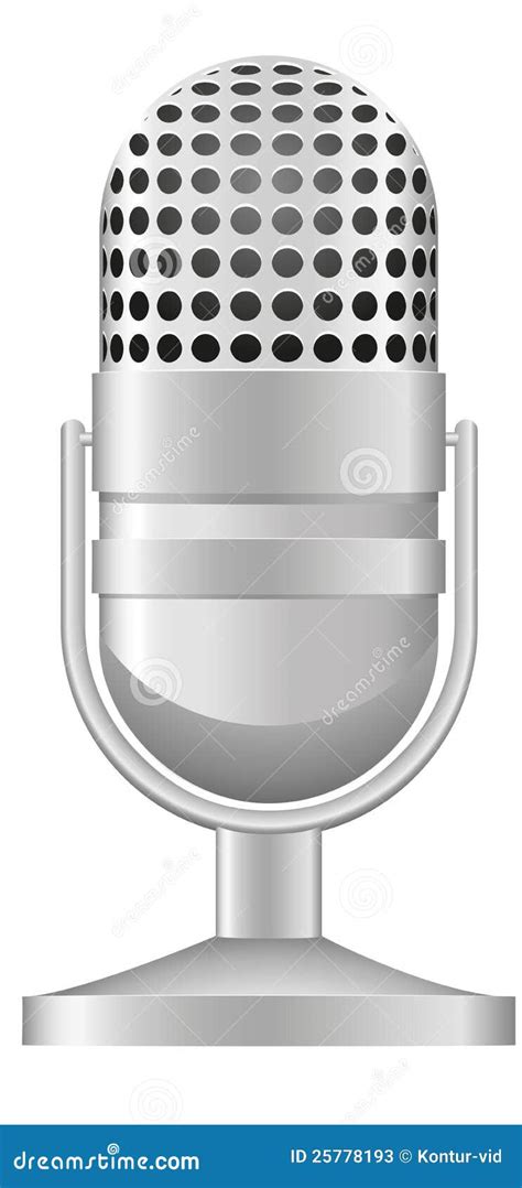 Old Microphone Vector Illustration Stock Vector Illustration Of