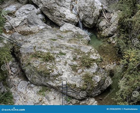 Aerial View From Cheile Oltetului Gorge Polovragi Romania Stock Image Image Of Gorge County