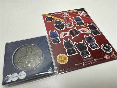 Hottoys Batman 蝙蝠俠 華納100週年 Wb100紀念幣 連flash Movie 閃電俠電影 Batman Cosbi 貼紙