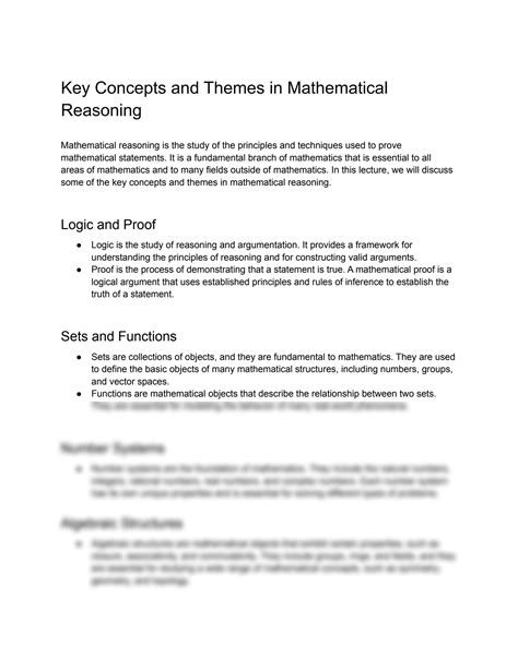 Solution Foundations Of Mathematical Reasoning Mat 0092 Lecture 2 Key Concepts And Themes In