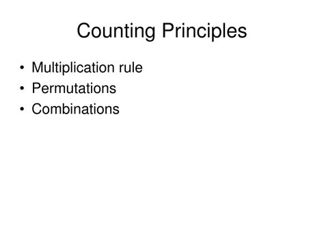PPT Counting Principles PowerPoint Presentation Free Download ID