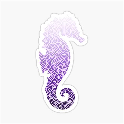 Ombré Purple And White Swirls Doodles Sticker For Sale By Savousepate
