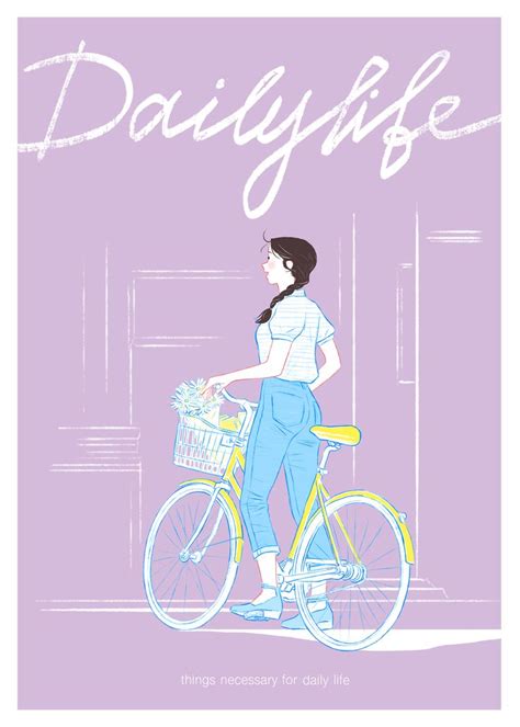 계절 라이프스타일 사람 산책 어른 여름 여자 여자한명만 외출 일러스트 자전거 젊음 청년 캐주얼 한명 Season Daily Life Bicycle Young Casual