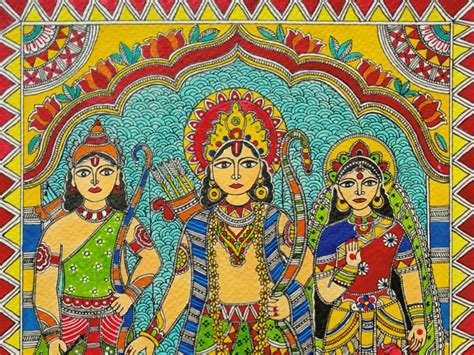 Ram Darbar Acrylic Color On Paper By Sneha Singh Exotic India Art
