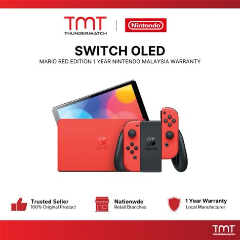 Nintendo Official Nintendo Switch Oled Model Mario Red Edition