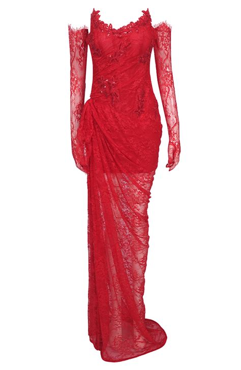 Strapless Lace Corset Maxi Dress Red Luxe Maxi Dresses And Luxe Party