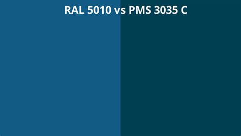 Ral 5010 Vs Pms 3035 C Ral Colour Chart Uk