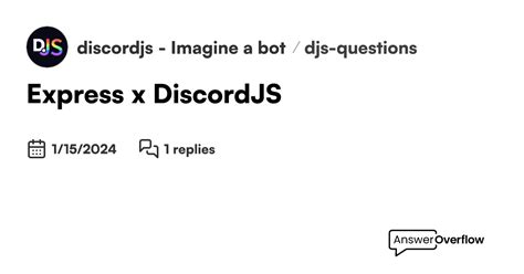 express x discord js discord js imagine an app