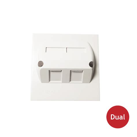 Adc Krone Network Faceplate Rj45 Single Dual Port With Shuttle Shopee Malaysia