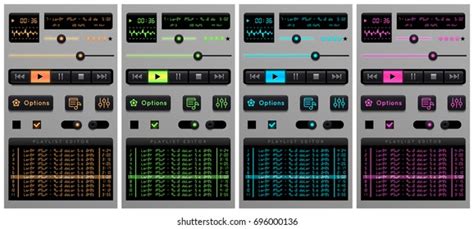 Audio Player Template Stock Vector Royalty Free Shutterstock