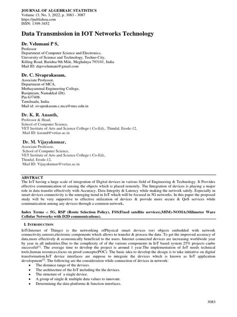 Iot Data Transmission In 5g Networks Pdf Business