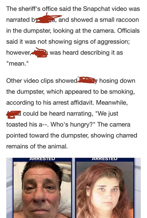 Girl And Father Stab Defenseless Raccoon Stuck In Dumpster With