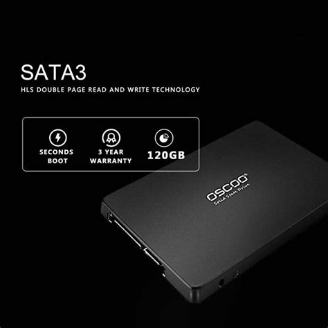 Oscoo 2 5Inch SSD 120GB SATAIII Black Metal Case S Grandado