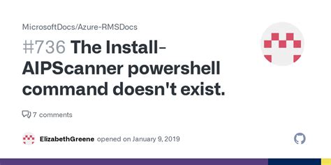 The Install AIPScanner Powershell Command Doesn T Exist Issue 736