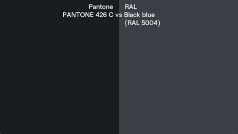 Pantone C Vs RAL Black Blue RAL Side By Side Comparison