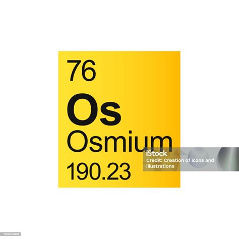 Ilustración De Elemento Químico De Osmio De La Tabla Periódica De
