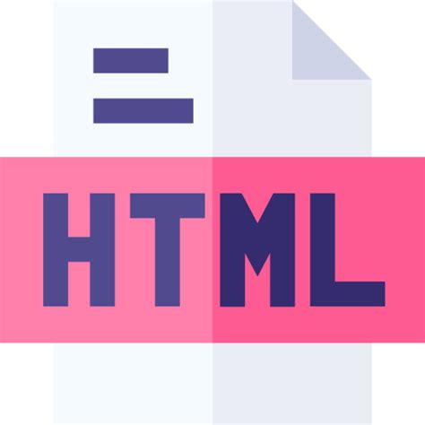 Html Basic Straight Flat Icon