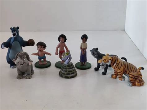 Disney Jungle Book Pvc Figure Playset Baloo Bagheera Mowgli Kaa Shere